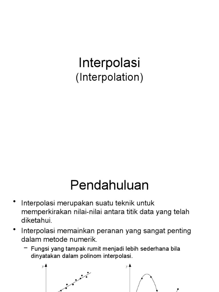 7 Interpolasi | PDF | Metode & Bahan Ajar