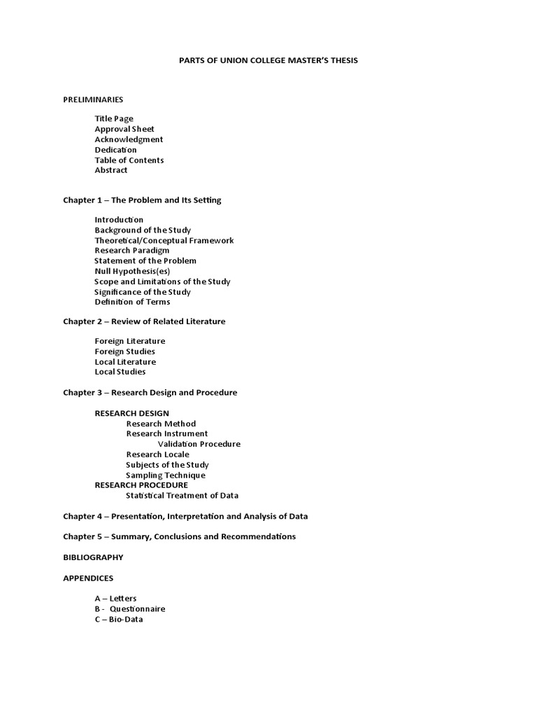 A Guide to the Essential Components of a Master's Thesis: From ...