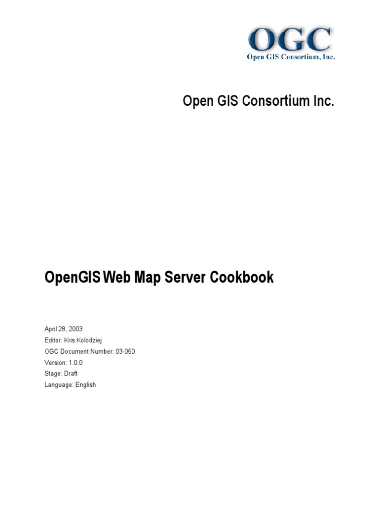 OpenGIS Web Map Server Cookbook | PDF | World Wide Web | Internet & Web