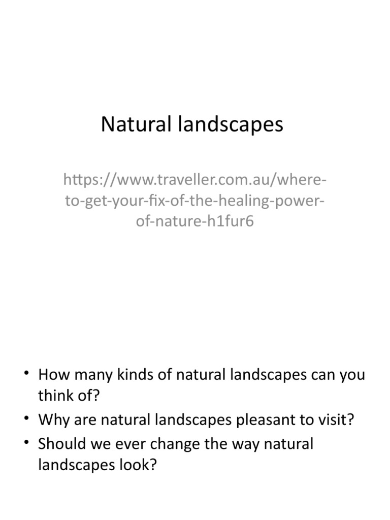 Natural Landscapes | PDF | Desert | Lake