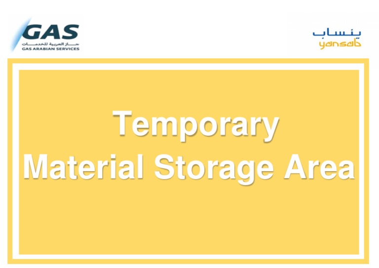 Temporary Material Storage Area | PDF