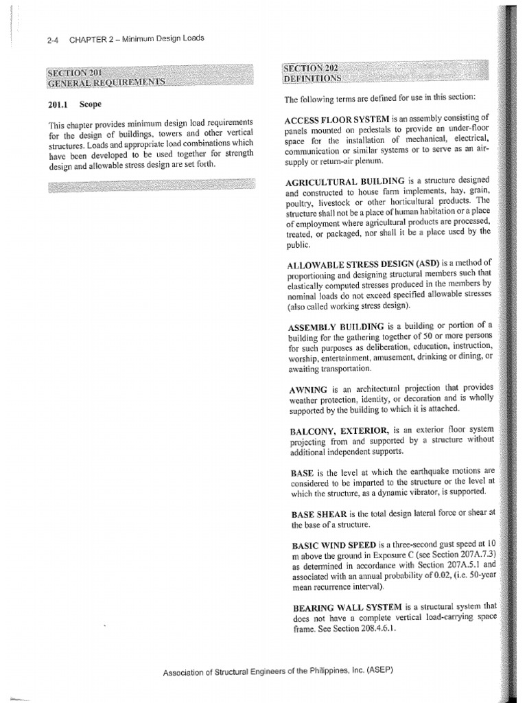 Minimum Design Loads (NSCP 2015) | PDF