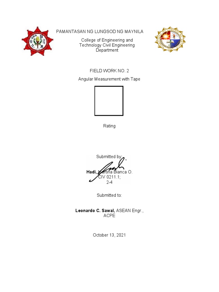 Fieldwork 2 - Hadi, Martina Bianca O | PDF | Perpendicular | Triangle