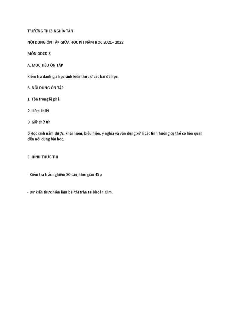 Trư NG Thcs Nghĩa Tân | PDF