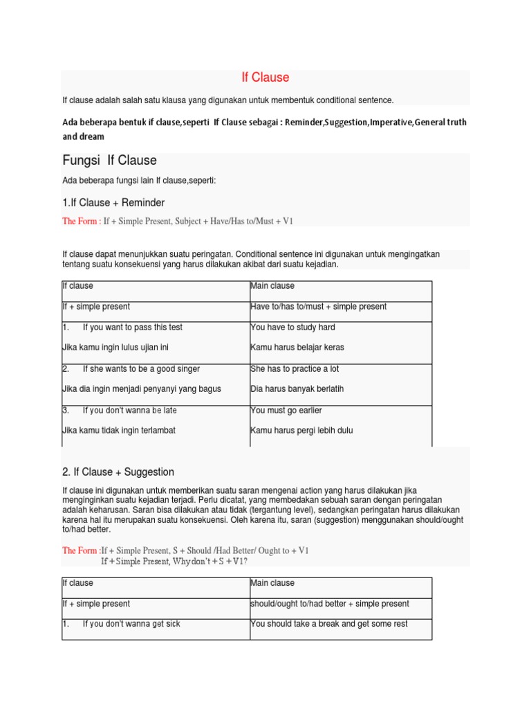 Materi 3.5 If Clause-Dikonversi8 | PDF