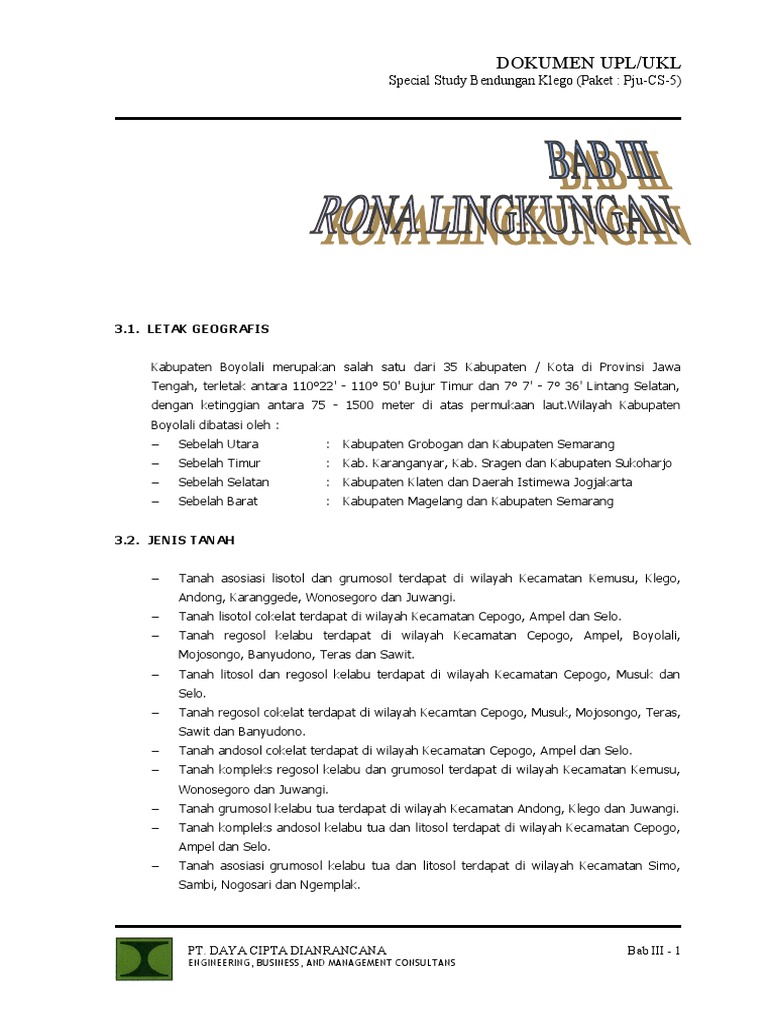 Tanah dan Topografi Boyolali | PDF