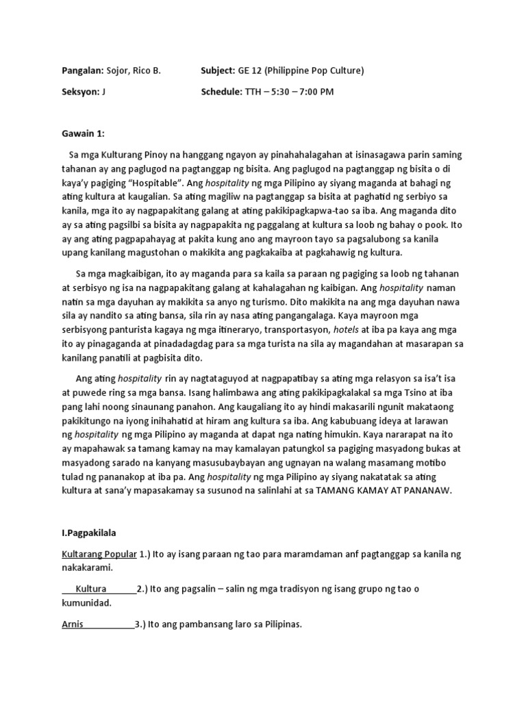 Ricosojor Kabanata1 Ge12 | PDF