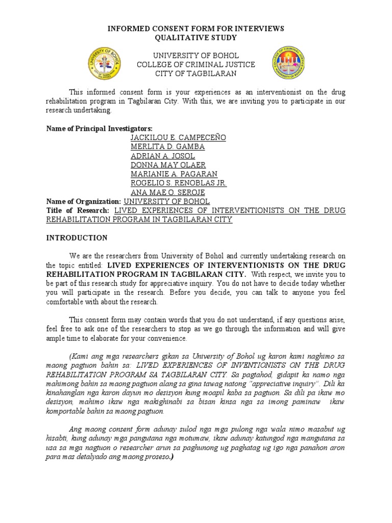 Informed Consent And Assent Form Following Urc Format Pdf Cognition Inquiry