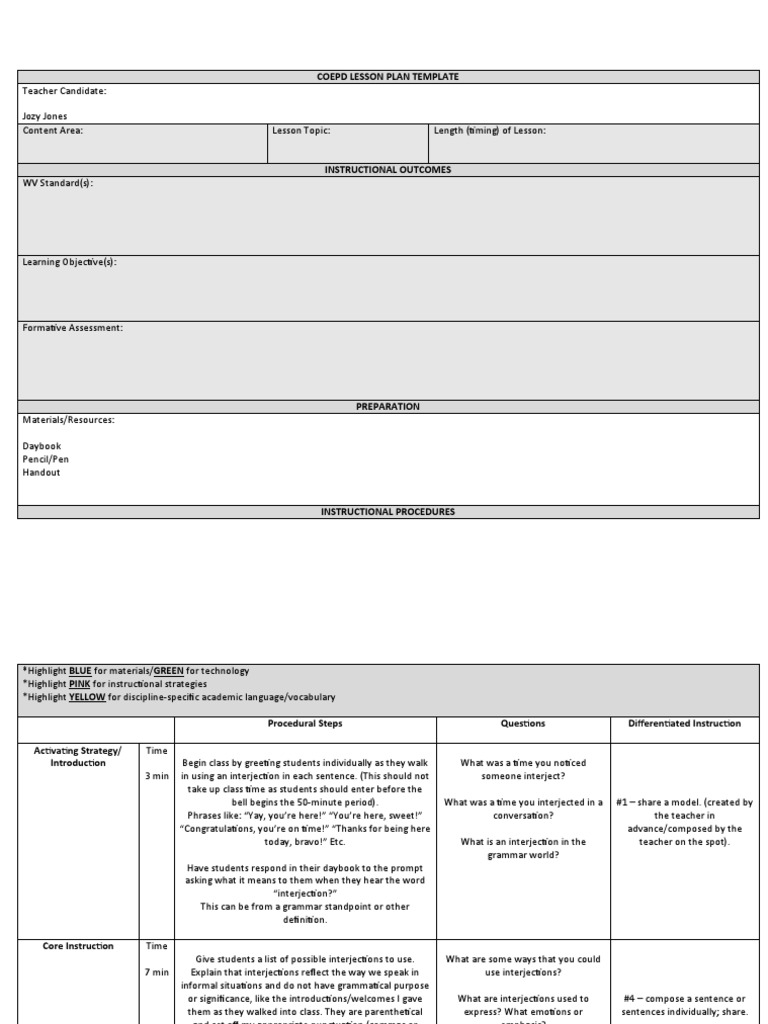 Grammar Minilesson | PDF | Differentiated Instruction | Communication