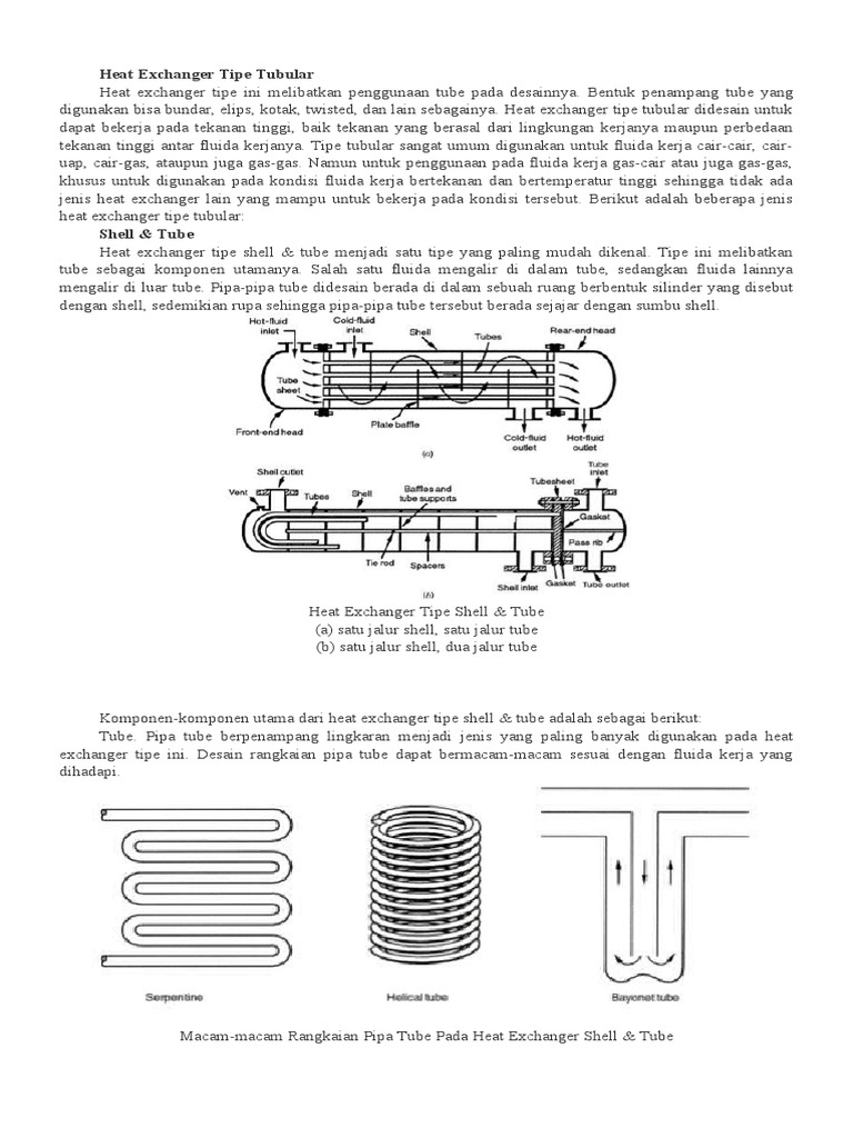 Tipe Heat Exchanger Tubular dan Shell | PDF | Griya & Taman