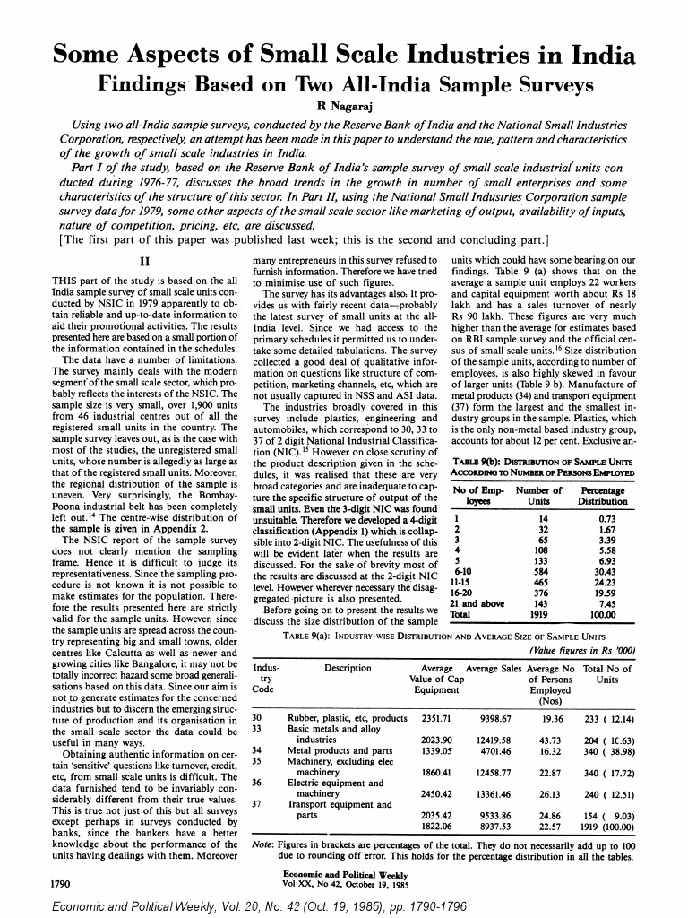 Some Aspects of SSI in India - Part I | PDF | Reserve Bank Of India ...