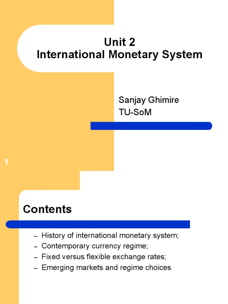 International Monetary Systems | PDF | Money | Exchange Rate