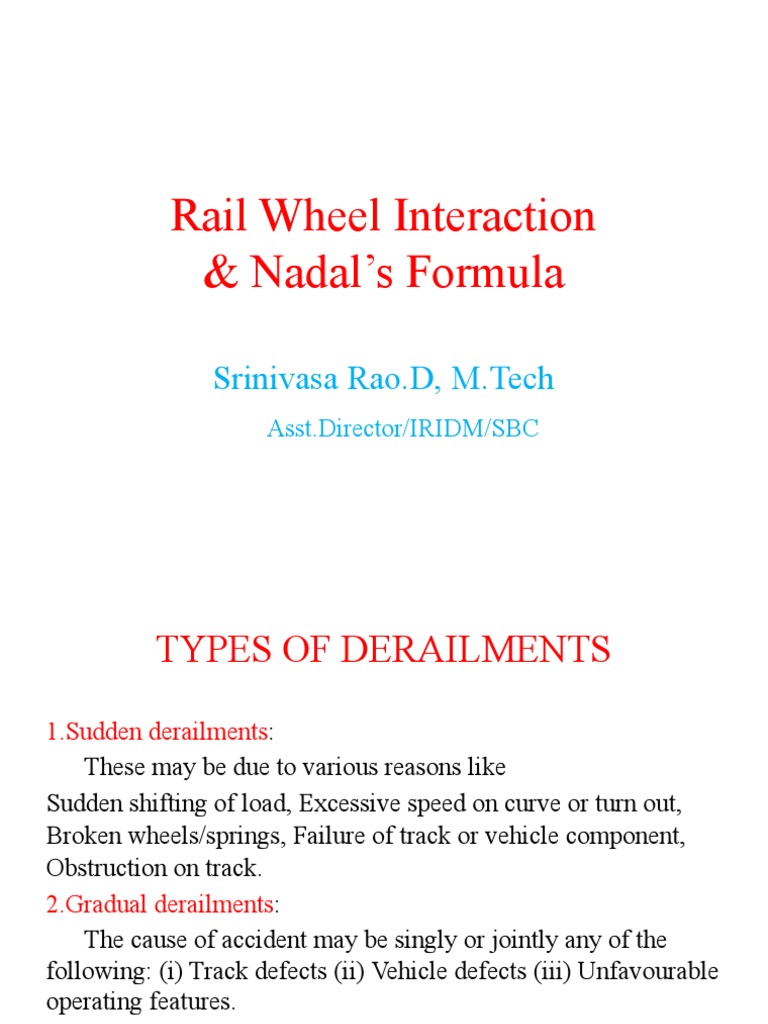 Rail Wheel Interaction & Nadal's Formula | PDF | Rail Transport | Track Gauge