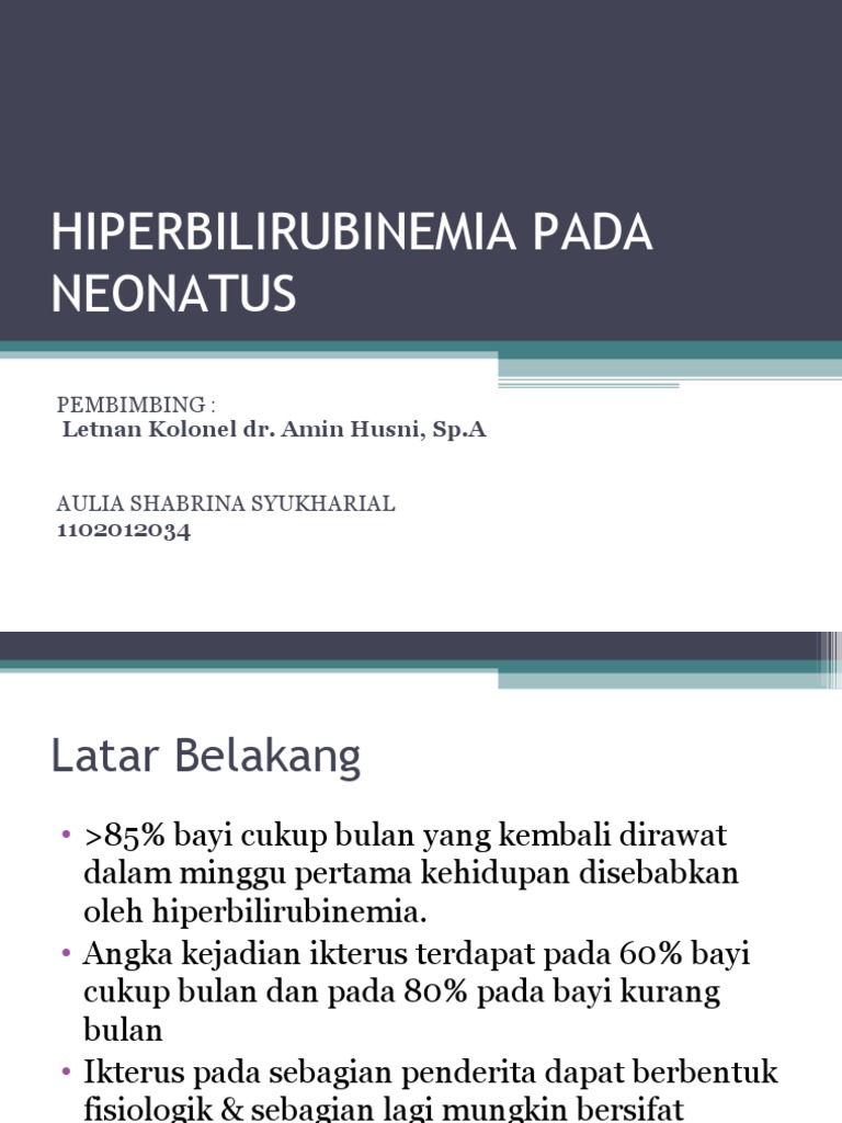 Hiperbilirubinemia Pada Neonatus | PDF