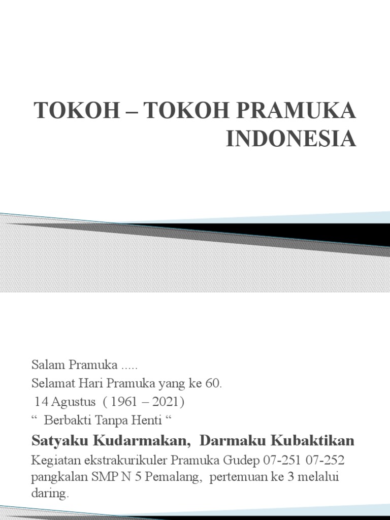 TOKOH - TOKOH PRAMUKA Slide 2021 | PDF