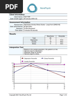 Weiss Symptom Record II WSR II Checklist Automatic Scoring Report ...