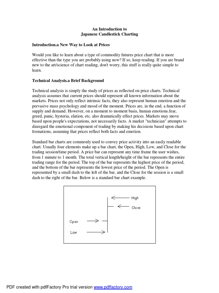 An Introduction To Japanese Candlestick Charting | PDF