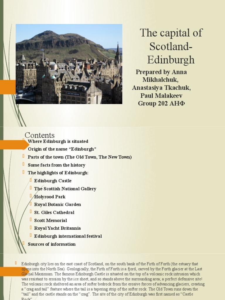 The Capital of Scotland-Edinburgh | PDF | Edinburgh
