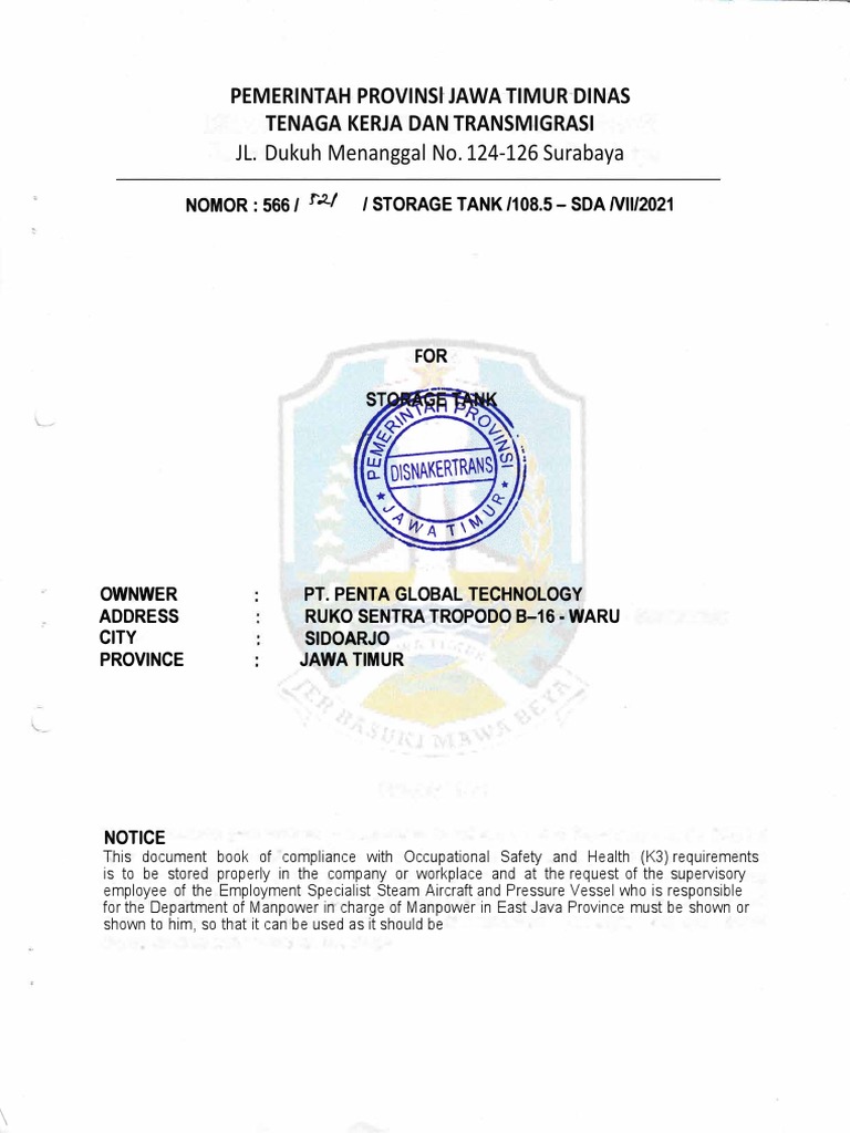 Storage Tank Test & Inspection Report en | PDF | Pipe (Fluid Conveyance ...