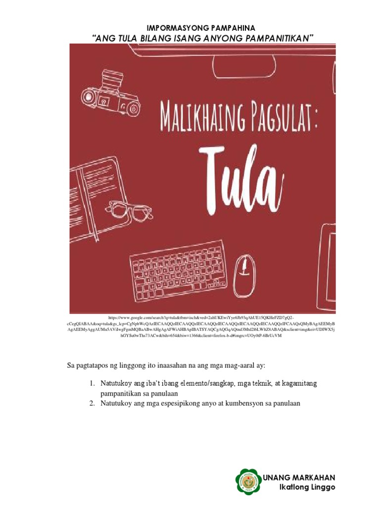 Malikhaing Pagsulat NG Tula | PDF
