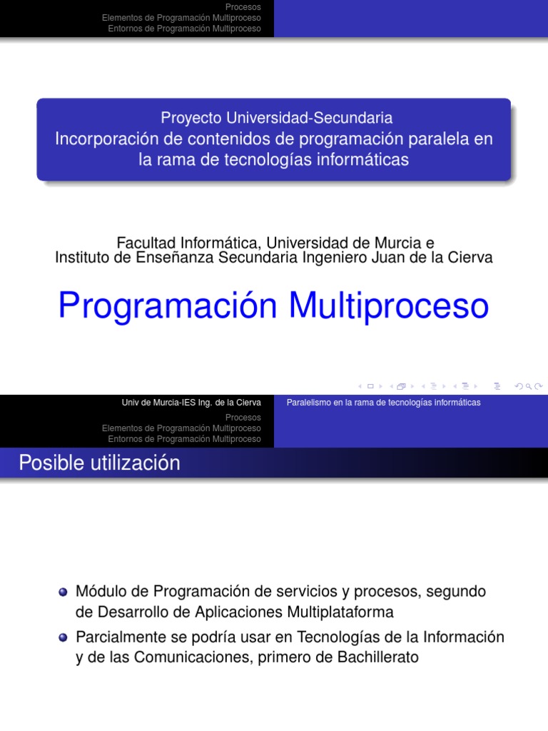 Programaci On Multiproceso Pdf Interfaz De Paso De Mensajes 