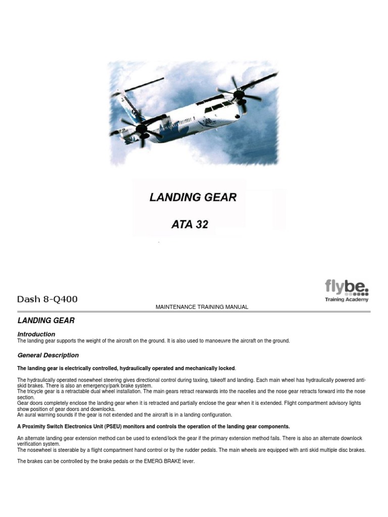 Q400 - 14. Landing Gear | PDF | Landing Gear | Aircraft