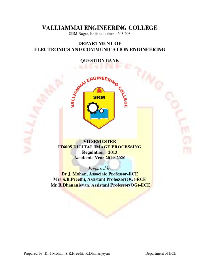 IT6005-Digital Image Processing | PDF | Data Compression | Image ...