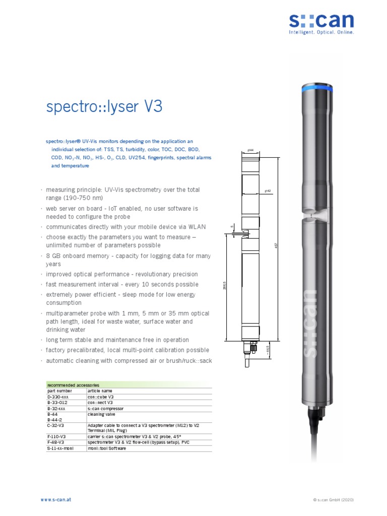 Spectro::lyser V3: Recommended Accessories Part Number Article Name ...