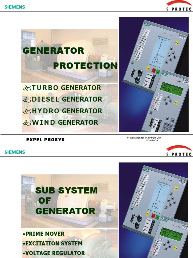 GENERATOR PROTECTION SYSTEM | PDF | Electric Generator | Electromagnetism