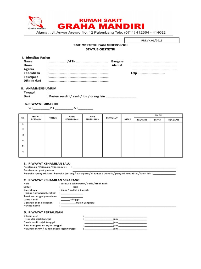 RM. VK. 1 2019 - SMF Obgyn | PDF