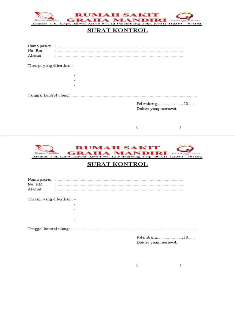 Surat Kontrol | PDF