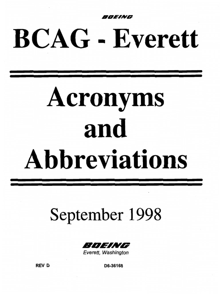 Boeing - Abbreviation List | PDF