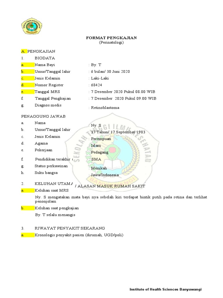 Askep Retinoblastoma | PDF | Kesehatan Holistik