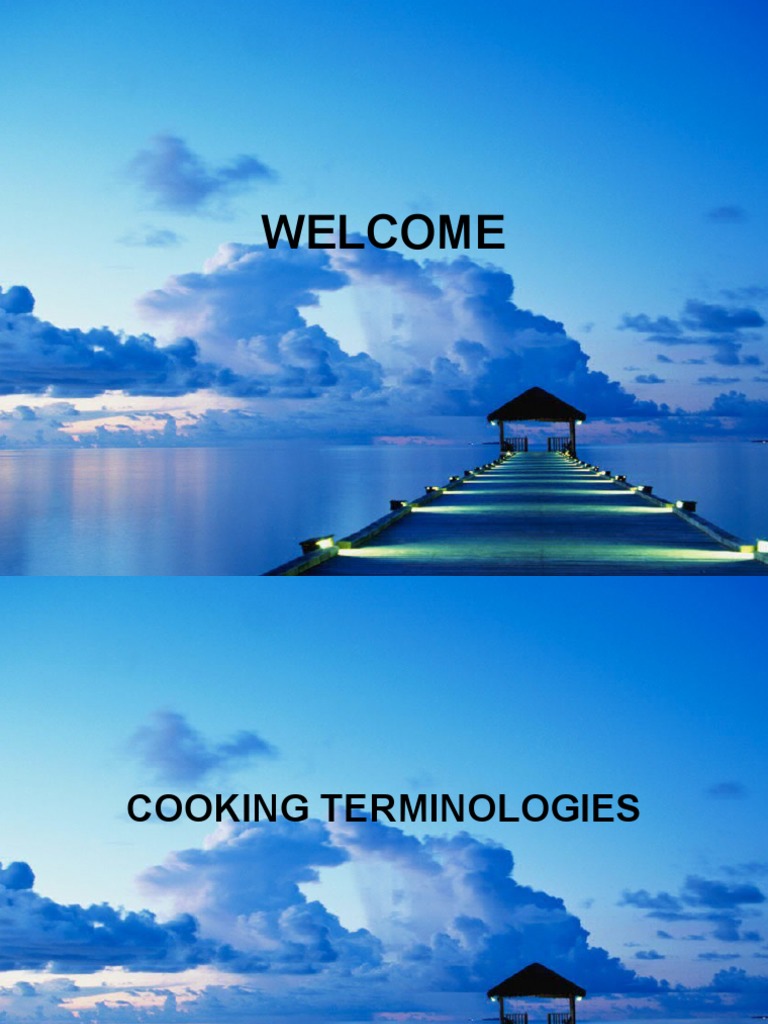 Essential Cooking Terminologies Guide | PDF | Grilling | Cooking