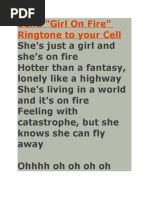Alicia Keys Lyrics - Girl On Fire | PDF