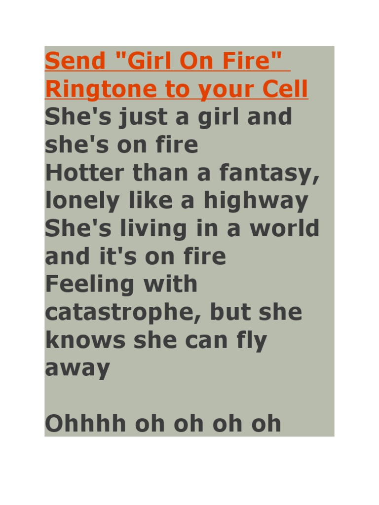 GIRL ON FIRE Aliciakeys | PDF