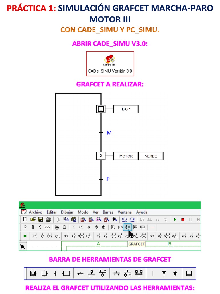 P1.1 - Grafcet PC Simu Marcha Paro Motor Iii | PDF