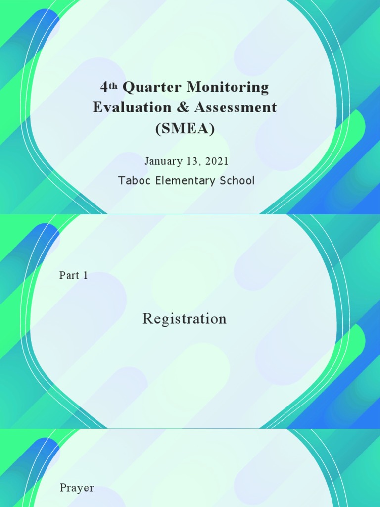 4th Quarter Monitoring Evaluation & Assessment | PDF