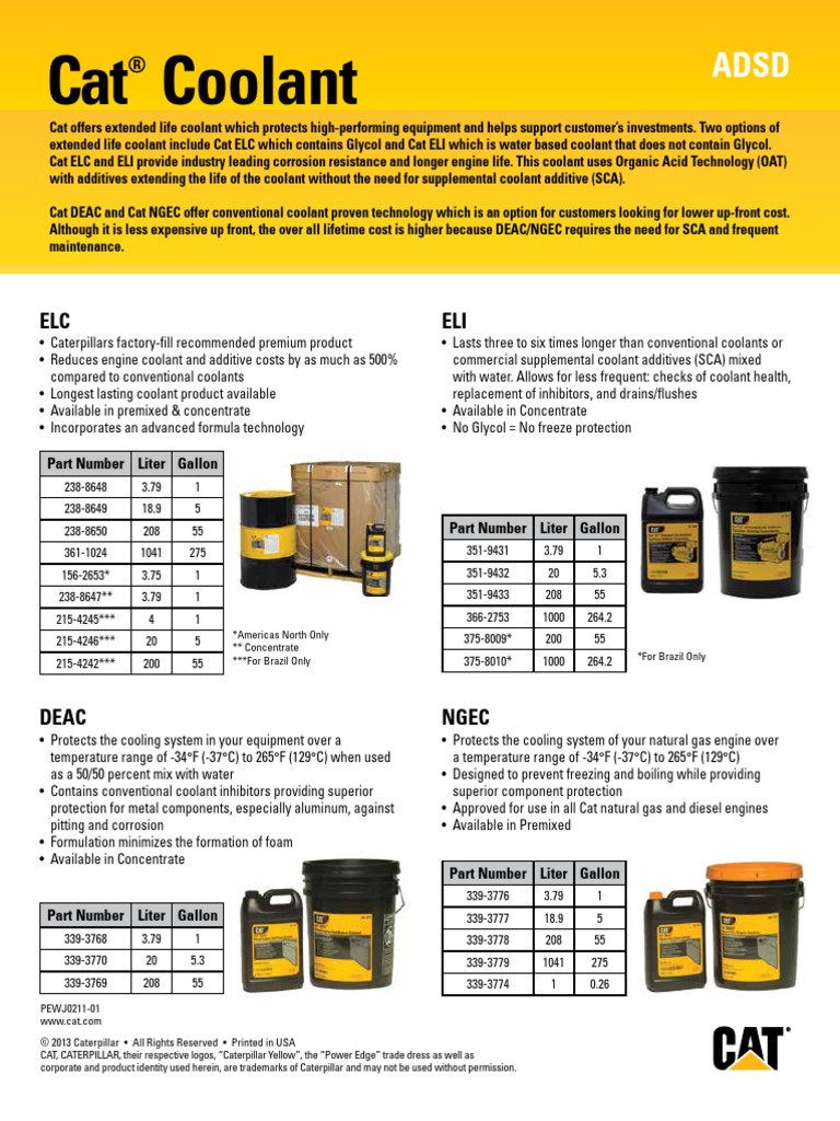 Cat Coolant Low Res | PDF | Chemistry | Chemical Substances