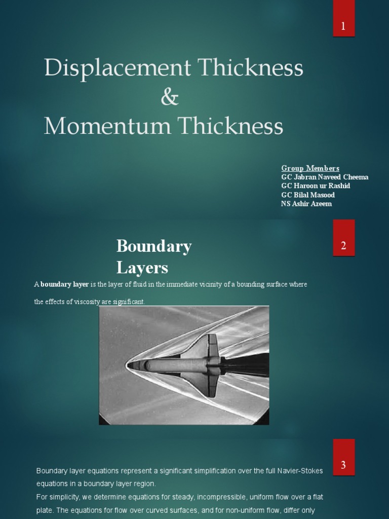 Displacement Thickness and Momentum Thickness | PDF | Boundary Layer ...