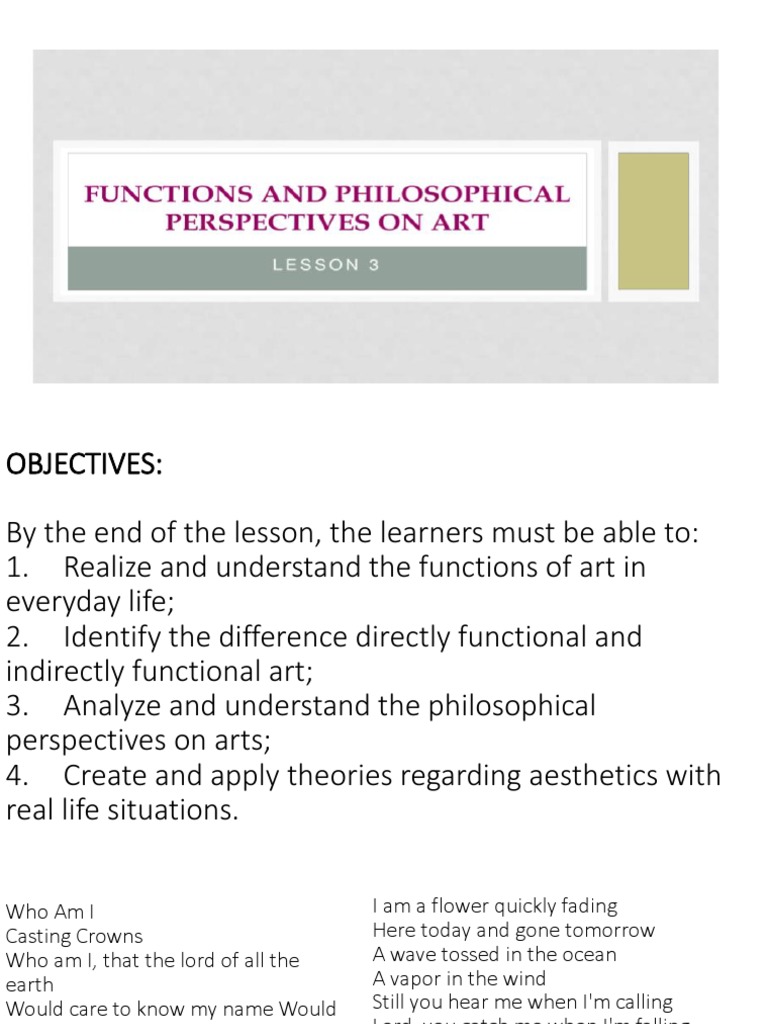 Lesson 3 4 Art App | PDF | Paintings | Cognition
