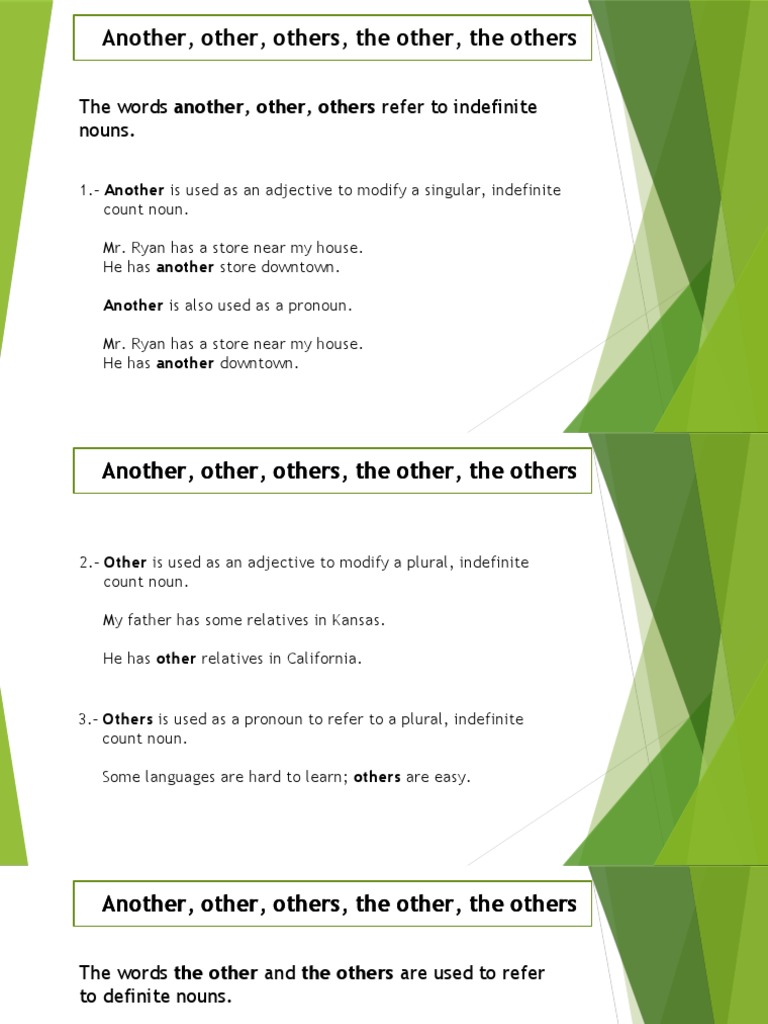 Another, Other, Others, The Other, The Others | PDF