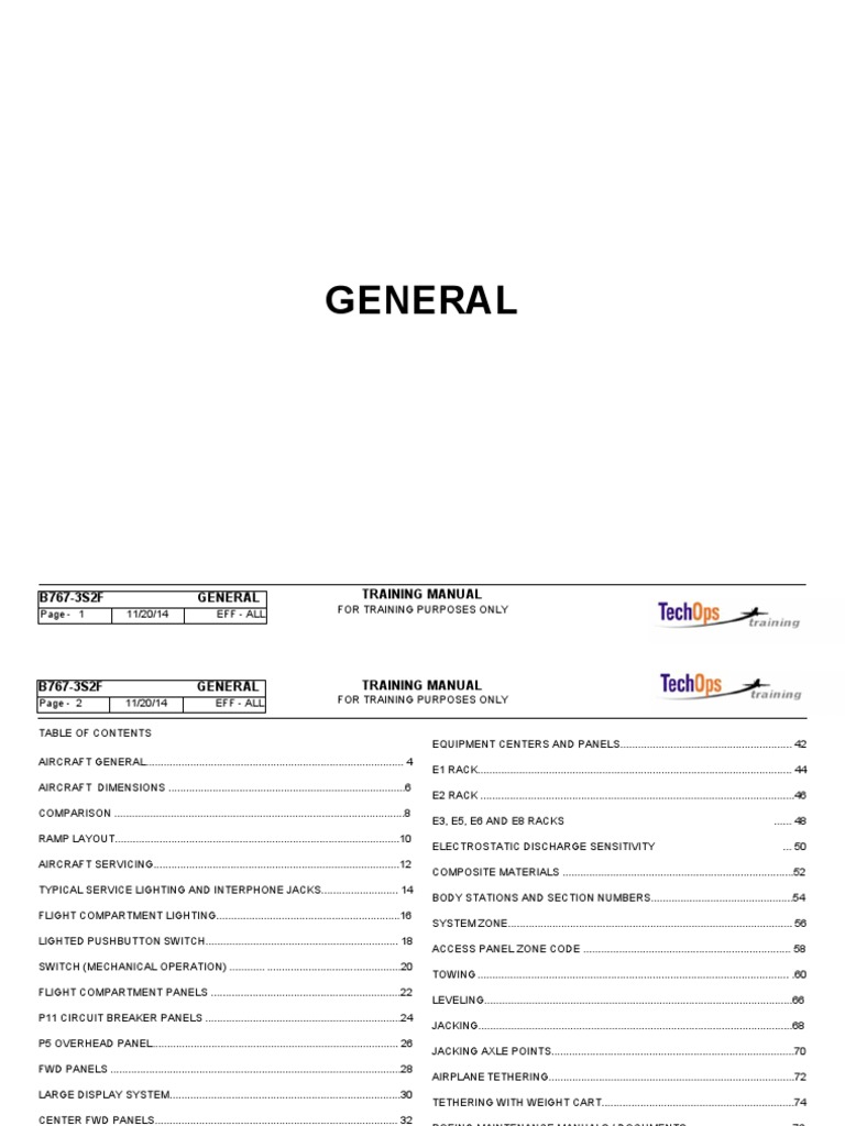 B767 ATA 00 Student Book | PDF | Aircraft | Switch