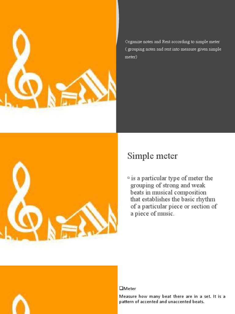 Organize Notes and Rest According To Simple Meter (Grouping Notes and ...