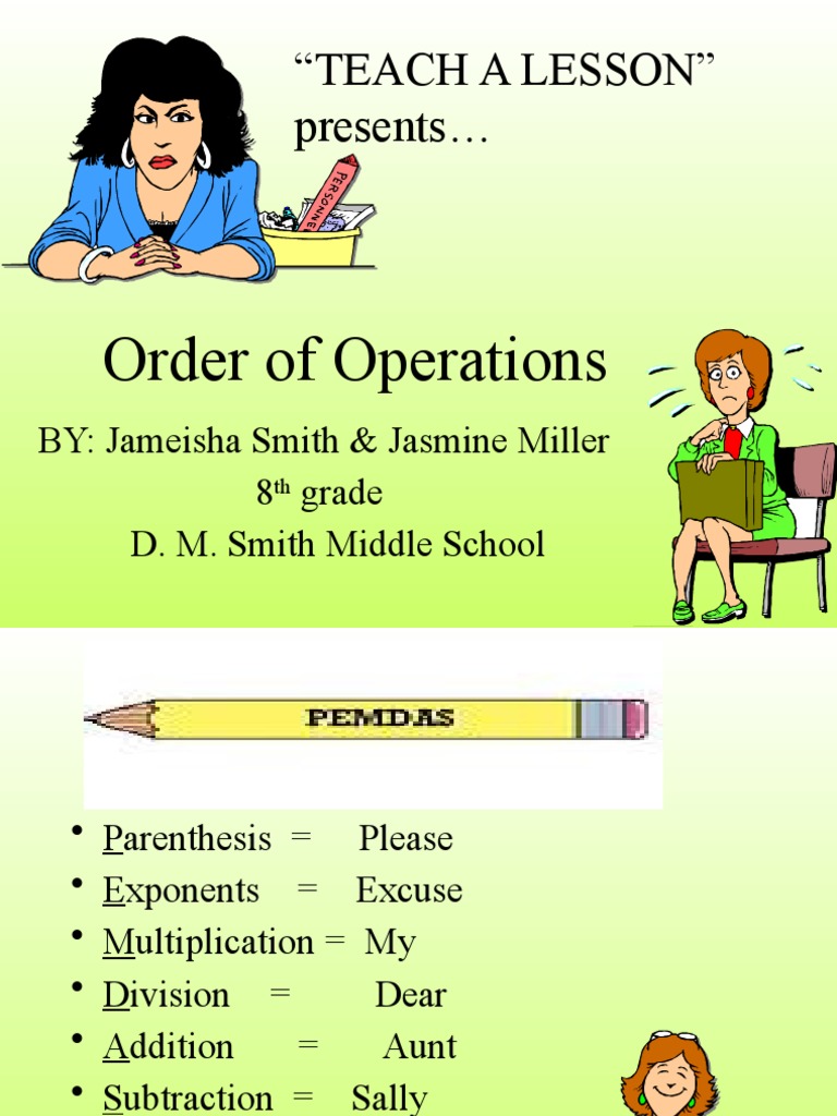 "Teach A Lesson" Presents : Order of Operations | PDF