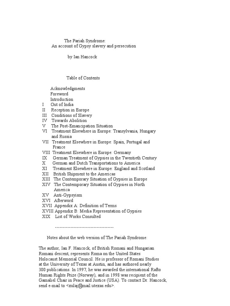 The Pariah Syndrome | PDF | Byzantine Empire | Slavery