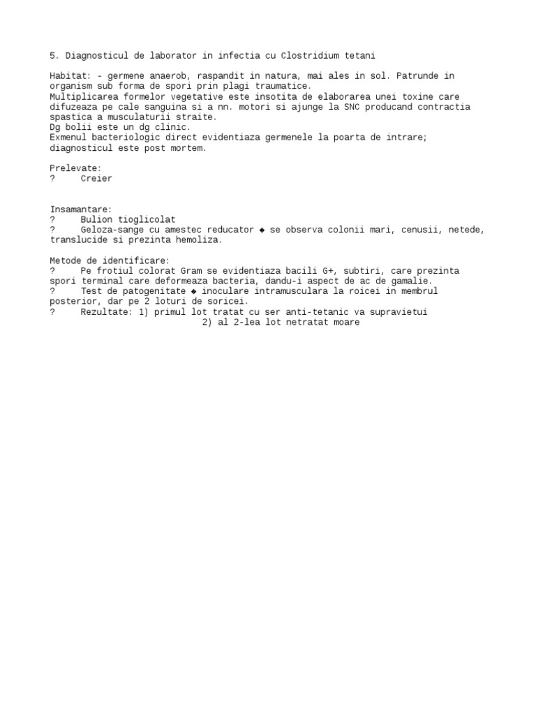 Clostridium Tetani | PDF