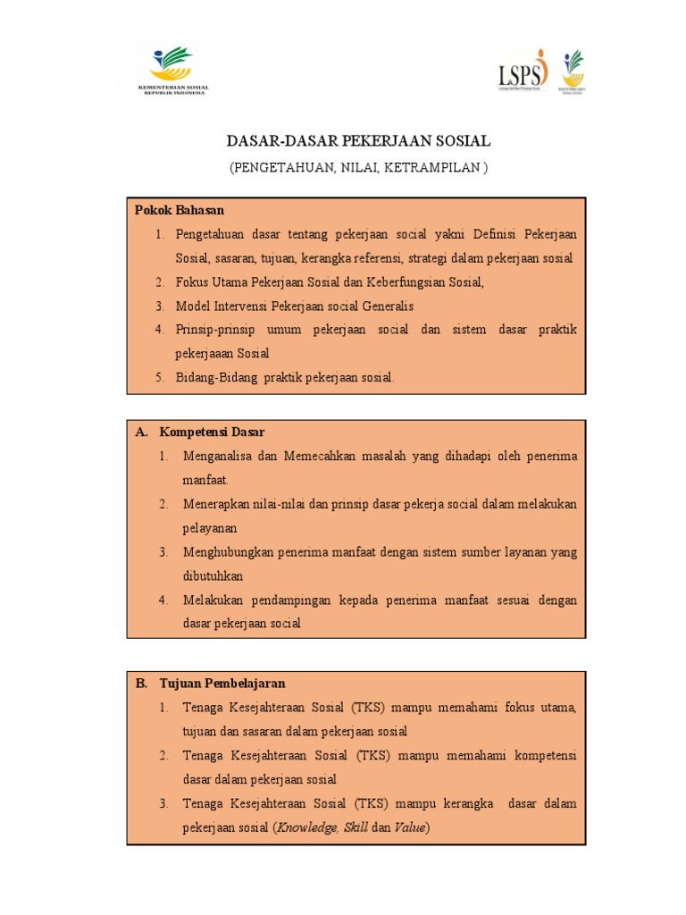 Dasar-Dasar Peksos Unyuk TKS | PDF