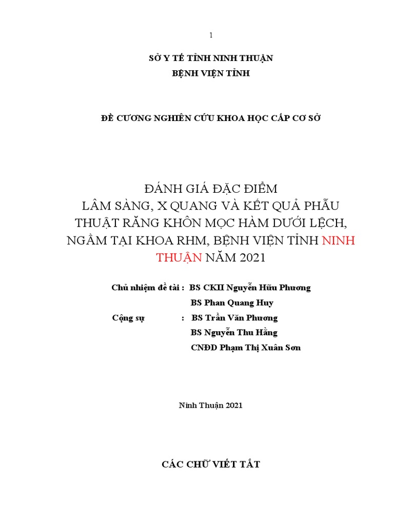 NCKH RHM 2021 | PDF