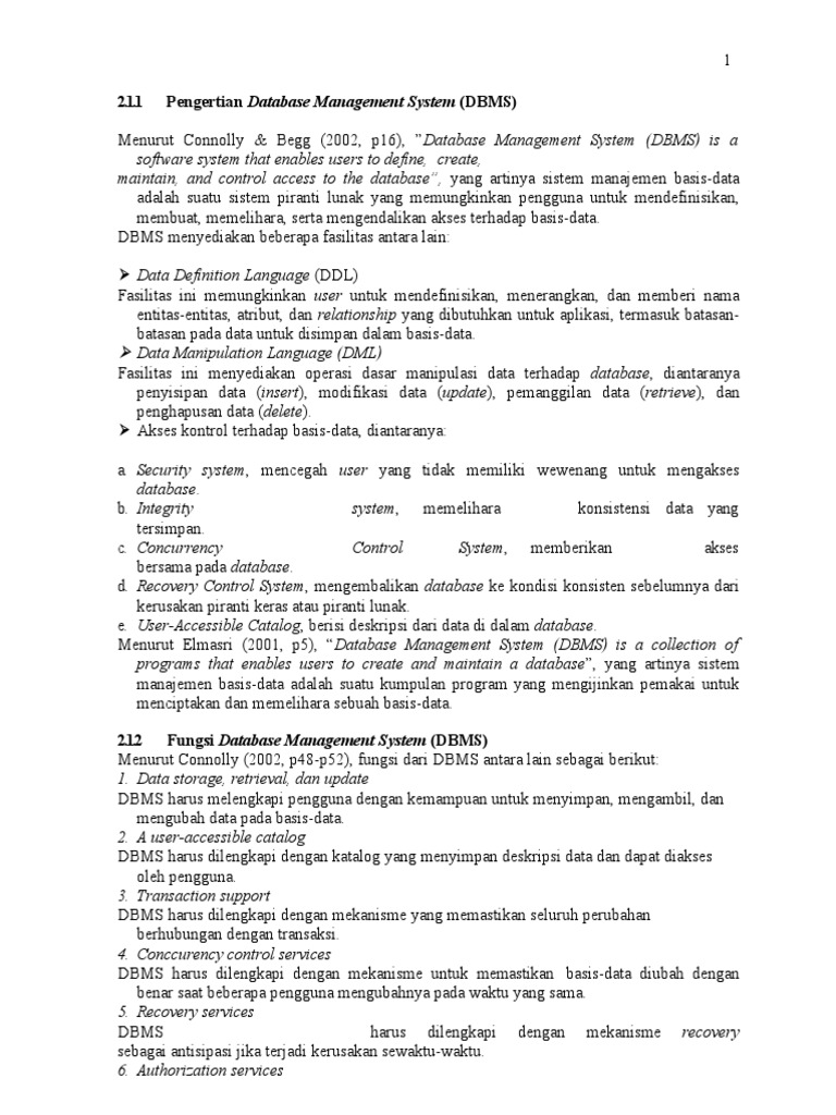 Rangkuman DBMS Basis Data | PDF